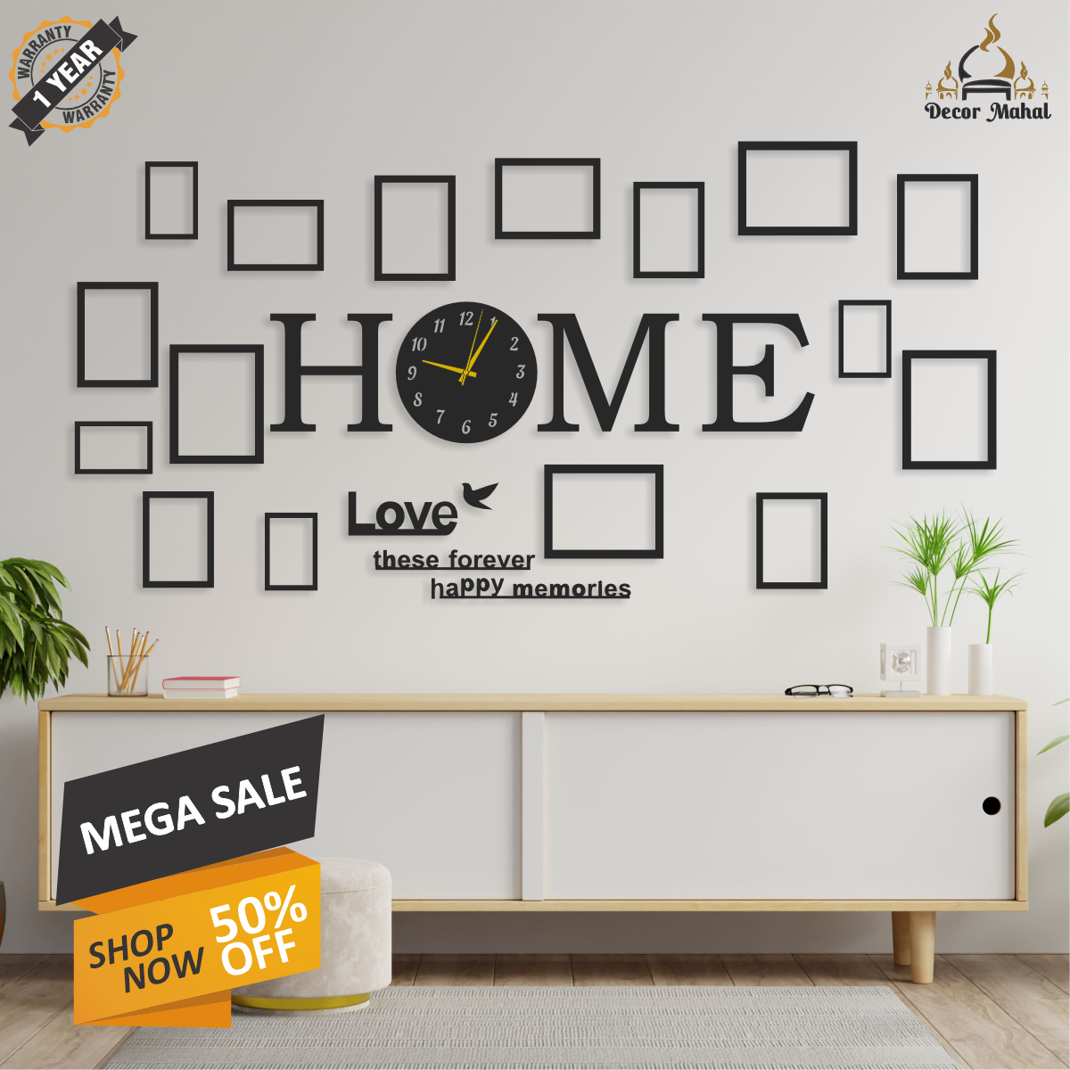 Big Family Frames Clock - Wall Clock – DecorMahal